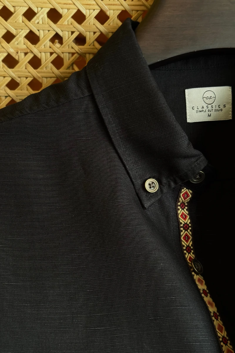 Black with Beige Maroon Twill Tape